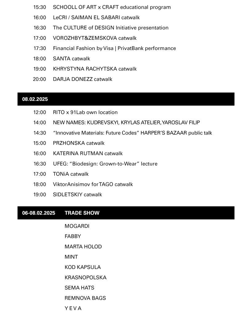 Ukrainian Fashion Week Reveals FW26-27 Official Schedule | Ukrainian ...